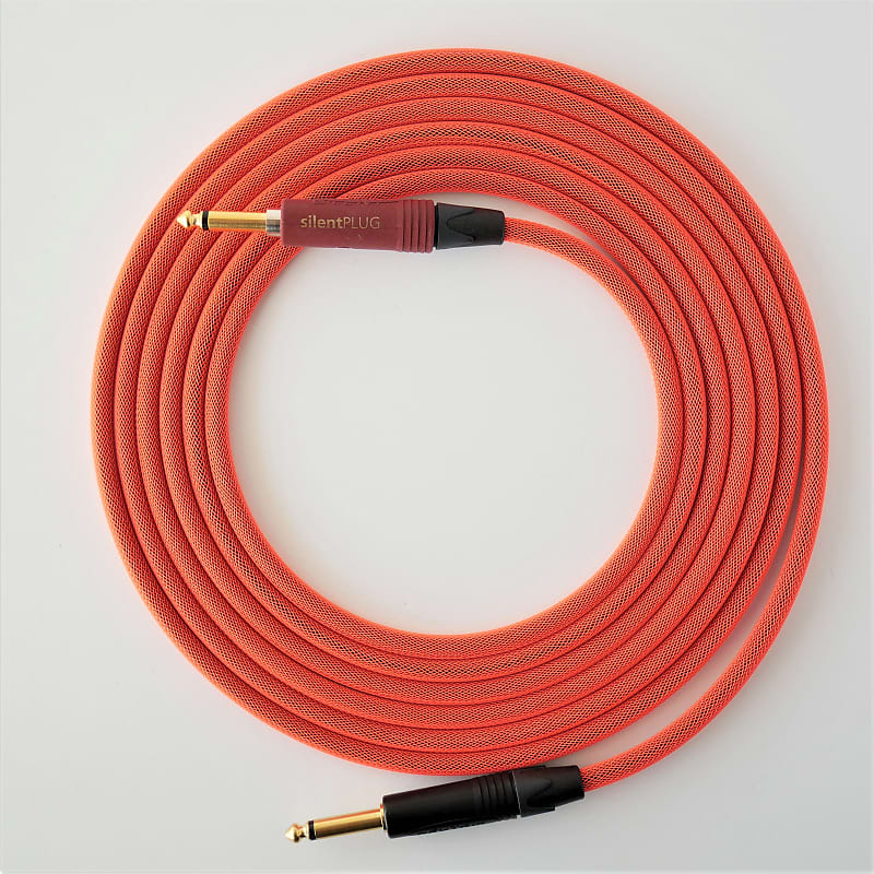 JS 12 ft. Inst Cable Neutrik Gold Silent, Neon Red TFlex | Reverb