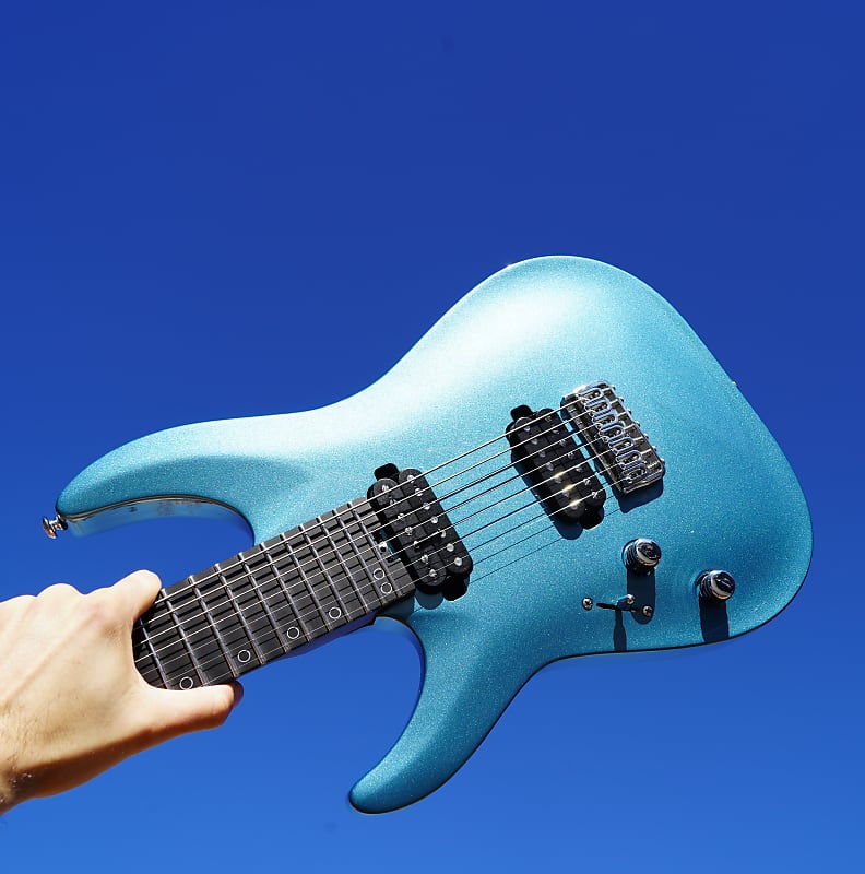 Schecter DIAMOND SERIES Aaron Marshall AM-7 - Cobalt Slate | Reverb