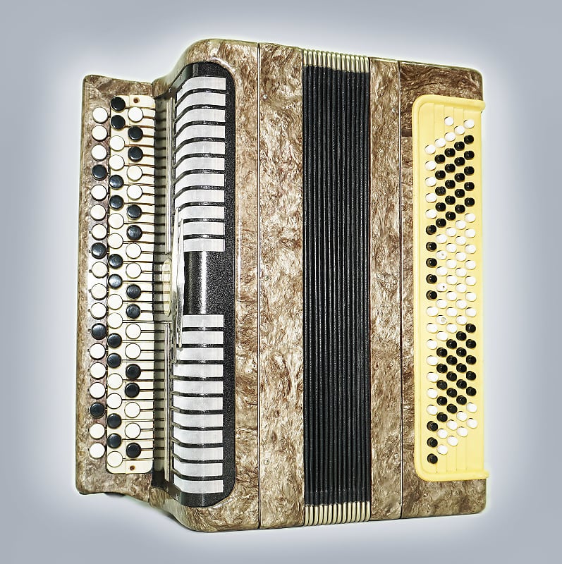 Russian Bayan Etude Tula Button Accordion, Vintage Accordion, | Reverb