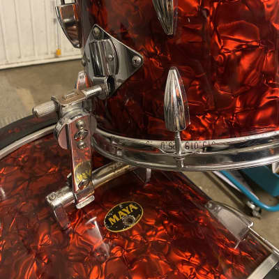 Maya Vintage MIJ Drum Kit 1970s - Red Diamond Pearl | Reverb UK