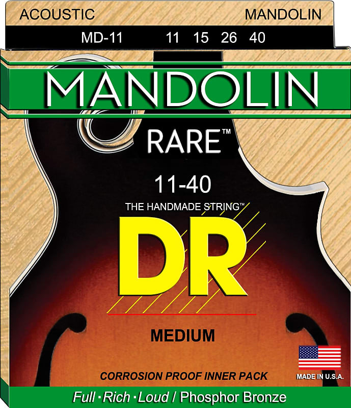 DR MD-11 Rare Mandolin Strings loop end gauges 11-40 | Reverb