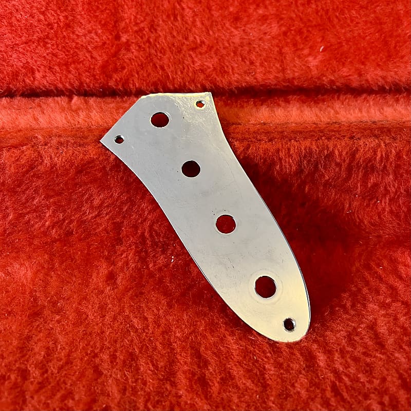 Fender Jazz bass control plate 1970 - Chrome original vintage | Reverb