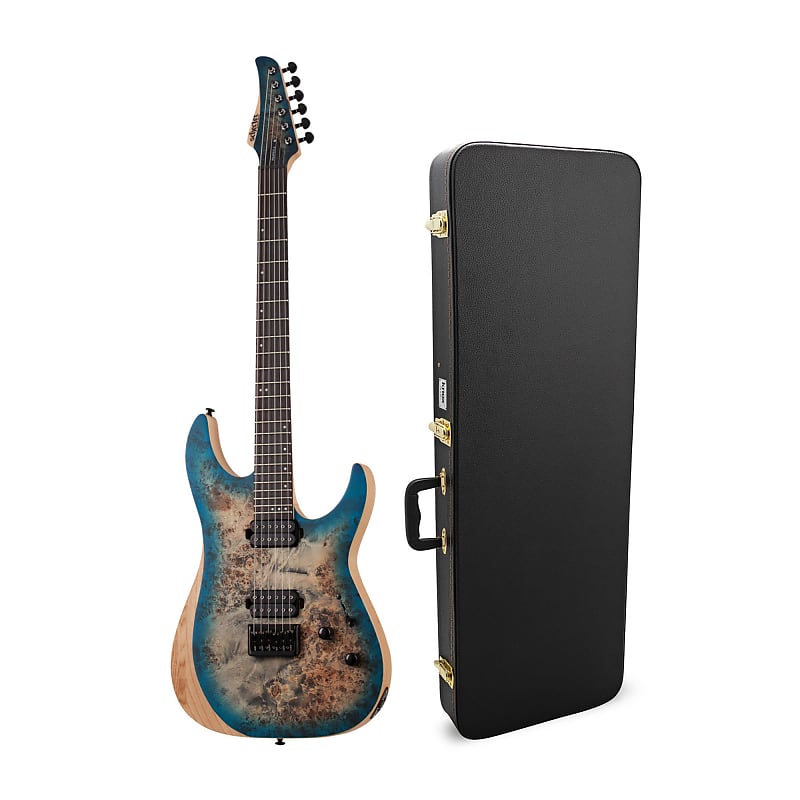 Schecter Reaper-6 Electric Guitar in Satin Sky Burst Bundle | Reverb