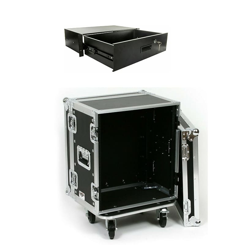 12 Space ATA Rack Road Case 12" Deep & 3 Space Shallow Rack | Reverb