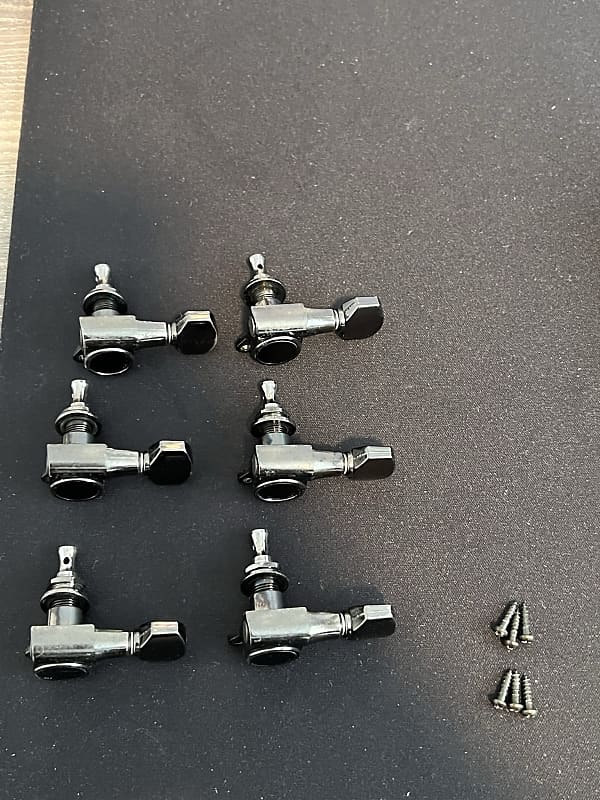 Ibanez Cosmo Black 6-inline Tuning Machines - Made in Japan | Reverb