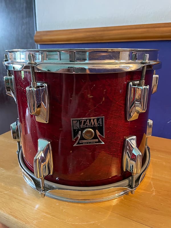 Tama Superstar 10" x 8" Rack Tom 1984 Cherry Wine Red Vintage | Reverb