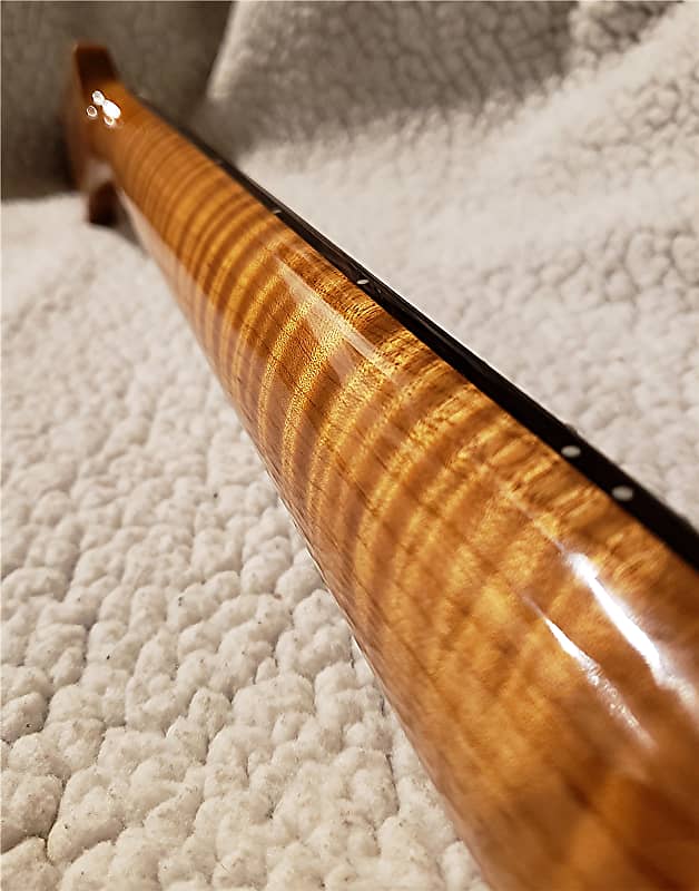 Stunning ,USA made Roasted flame maple neck.Rounded edges,NO | Reverb