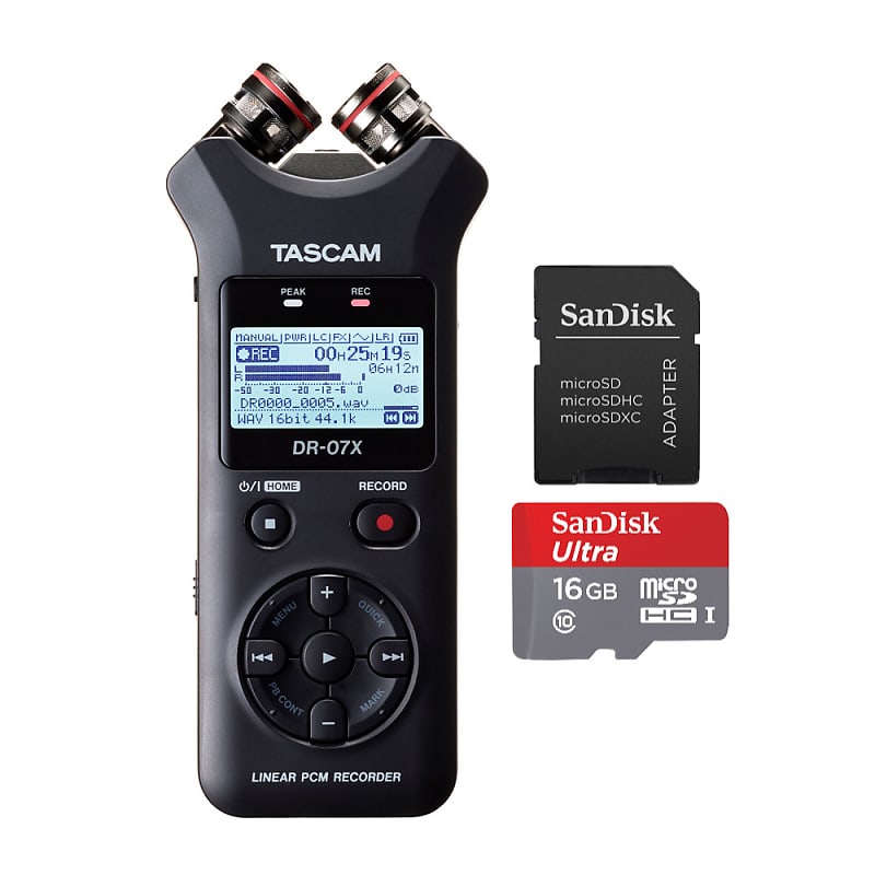 Tascam DR-07X Stereo Handheld Digital Audio Recorder and USB | Reverb
