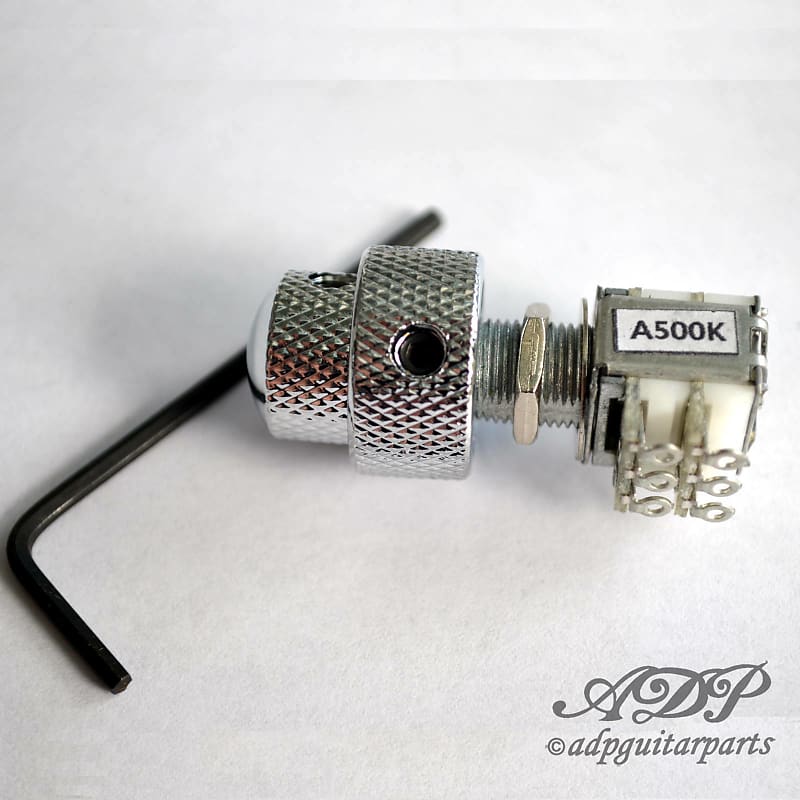 Alpha® Concentric Potentiometer 500 kohm chrome | Reverb