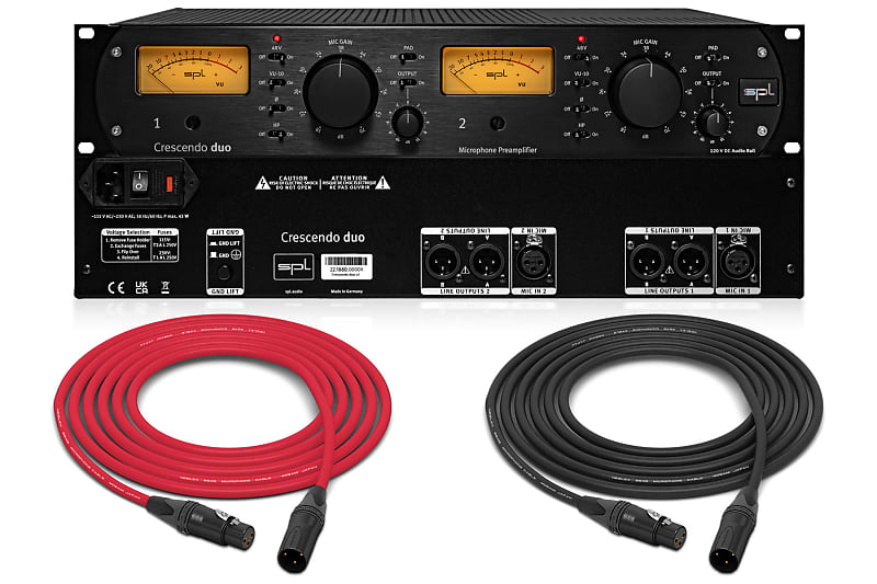 SPL Crescendo Duo V2 | Dual-Channel Microphone Preamplifier | Reverb