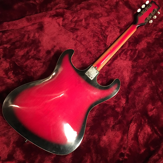 Intermark Sentinel 1960s Dark Red Sunburst MIJ Vintage | Reverb