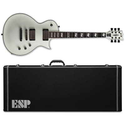 ESP EII ECSWS Snow White Satin Eclipse W/EMG PU's & Case Made | Reverb