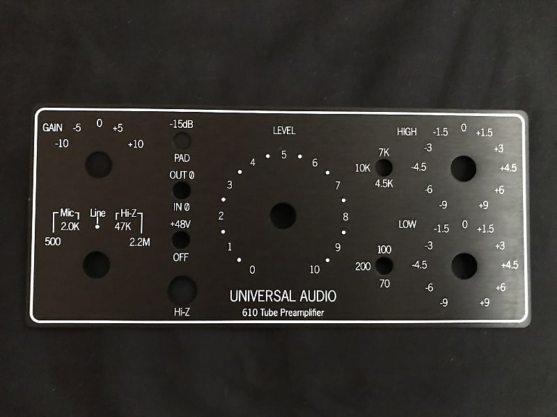 Universal Audio M610 Tube Microphone Preamplifier FACEPLATE | Reverb