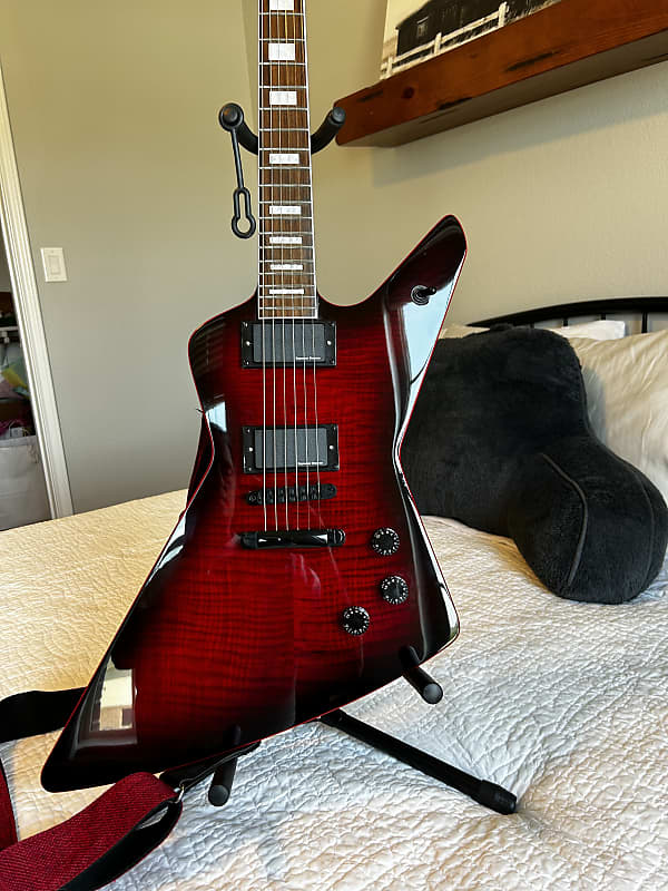 Firefly FFLX (Explorer) Blood Red with SD Blackouts | Reverb