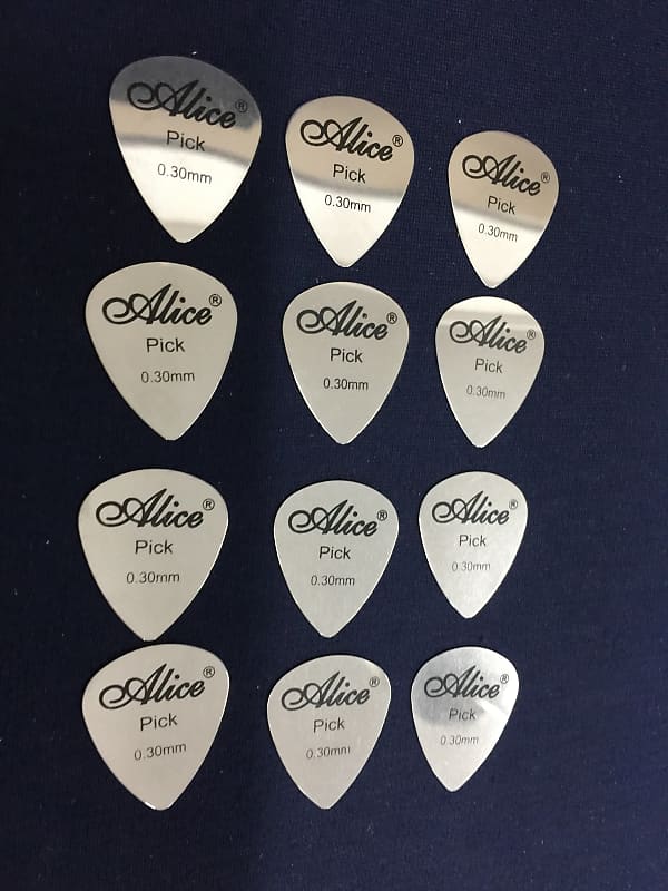 Alice AP12S Guitar Steel Picks 12 Pack | Reverb Canada