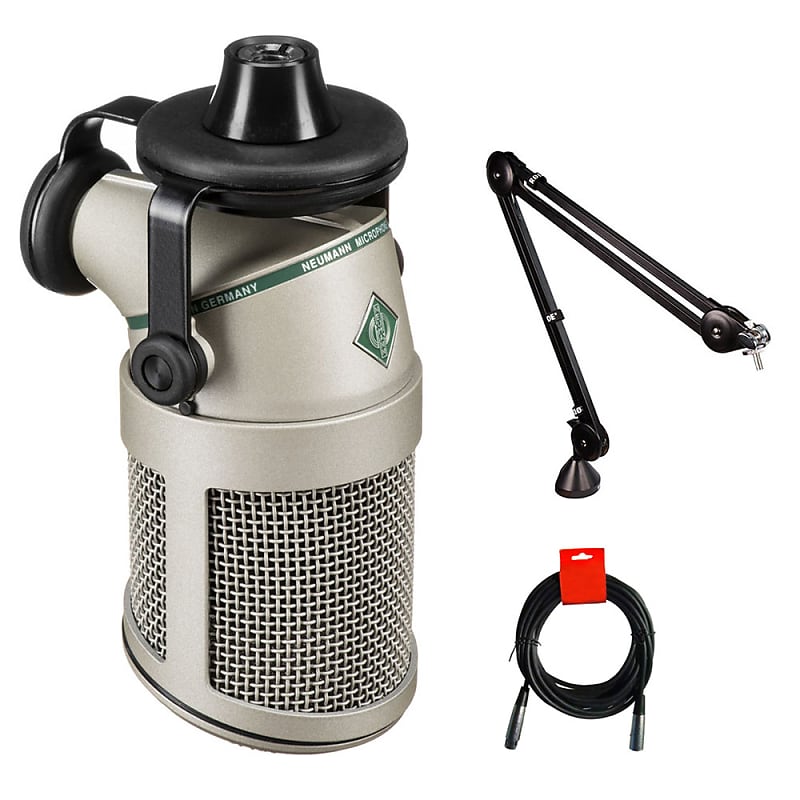 Neumann BCM 705 Dynamic Broadcast Microphone with Rode PSA1 | Reverb