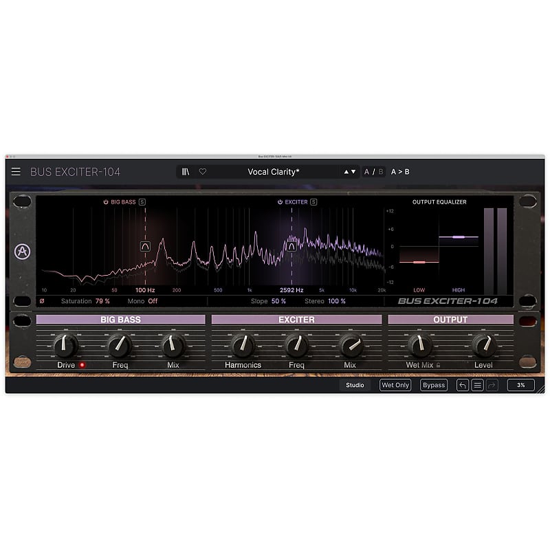 Arturia Bus Exciter-104 Signal Enhancer Plug-in (Download) | Reverb UK
