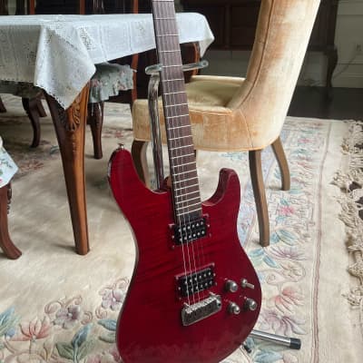 Yamaha RGX 820z Transparent Red Flame with Acoustic Ghost | Reverb