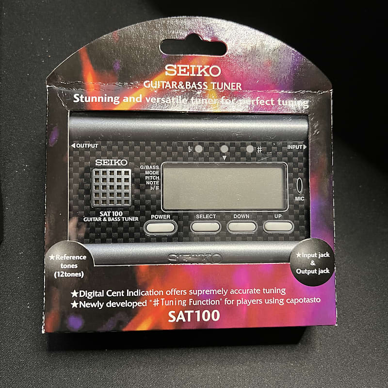 Seiko SAT100 Digital Guitar and Bass Tuner C18 | Reverb