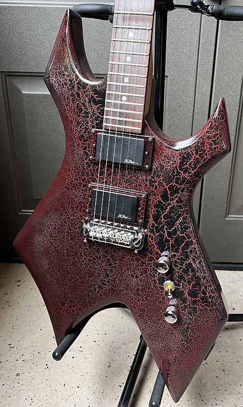B.C. Rich Warlock Bronze Series Black / Red Crackle "The | Reverb