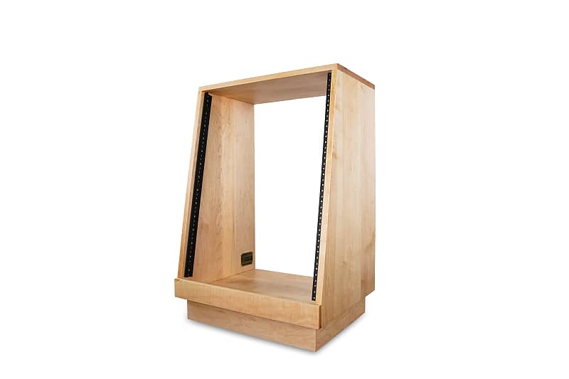 Sanctus Sound 14U Slanted Studio Floor Rack in Maple Hardwood | Reverb