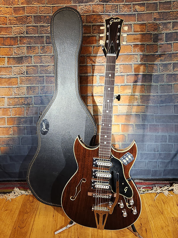 Vintage 1968 Greco Model 921 Semi-Hollow Guitar w/ Chipboard | Reverb