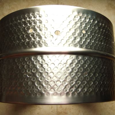 Kolmex 14" x 8" hammered seamless 1.5mm steel snare drum | Reverb