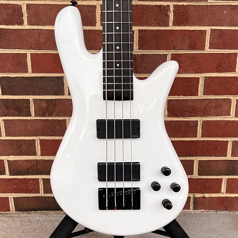 Spector NS Ethos HP 4-String, White Sparkle Gloss, EMG 35DC | Reverb