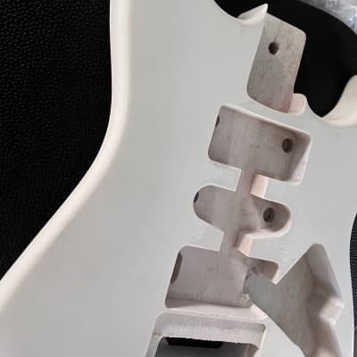 White Strat Style Solid Guitar Body with Double Locking | Reverb