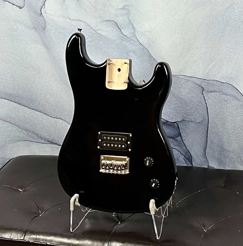 Unbranded Loaded Single Humbucker Stratocaster Body Black | Reverb