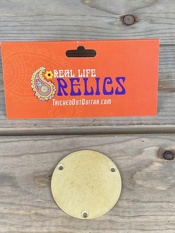 Real Life Relics LP Round Switch Cavity Plate Cream [DG5] | Reverb