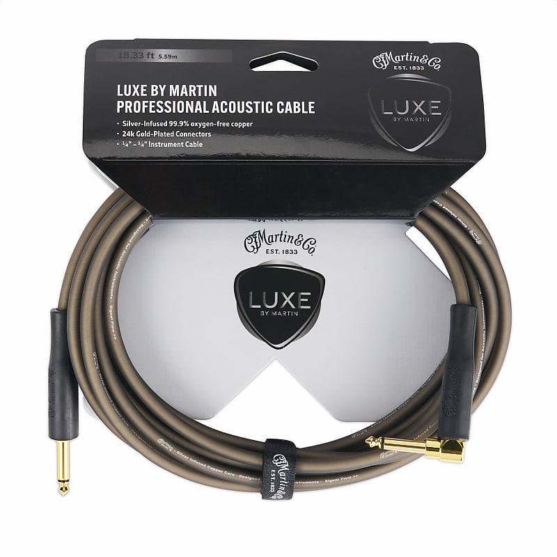 Martin Luxe Acoustic Guitar Cable - 18ft | Reverb