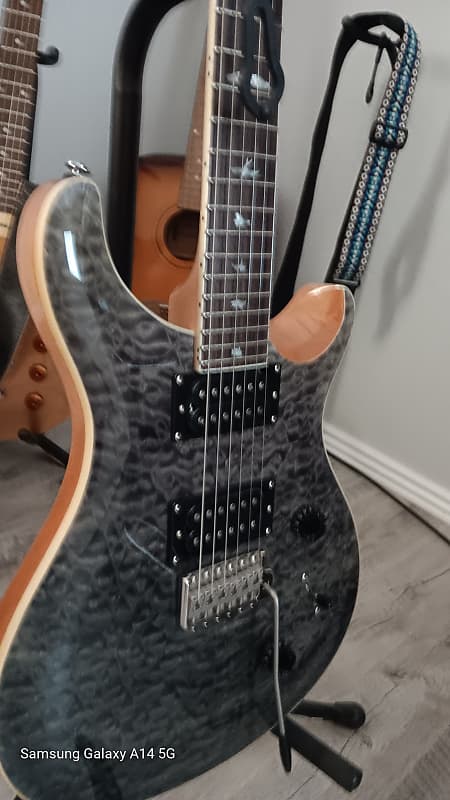 PRS SE Custom 24 2021 Quilted Charcoal | Reverb