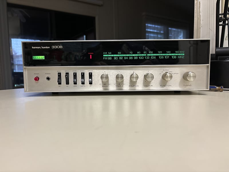 harmon/Kardon Vintage 330B 1972 - Silver Alumn. Black dial, | Reverb