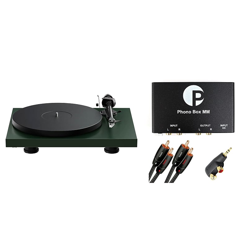 Pro-Ject: Debut EVO 2 Turntable Satin Green + PREAMP PACK | Reverb