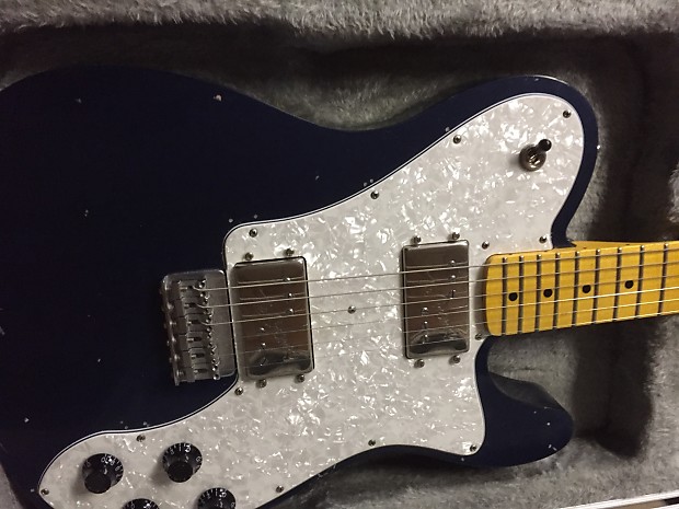 King Bee deluxe telecaster Midnight Blue with black binding | Reverb