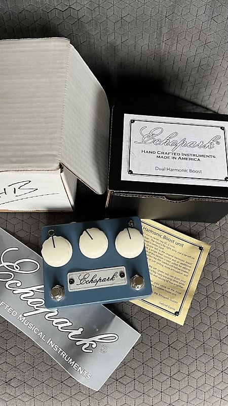 Echopark Dual Harmonic Boost pedal 2017 - Blue | Reverb UK