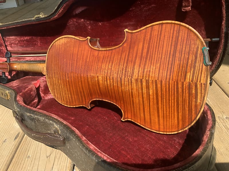 Ernst Heinrich Roth, Viola 15.5 60s flame maple w bow as is | Reverb