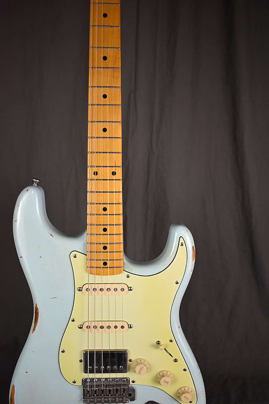 2017(c.) Southside '60s S-Style HSS Partscaster Daphne Blue | Reverb