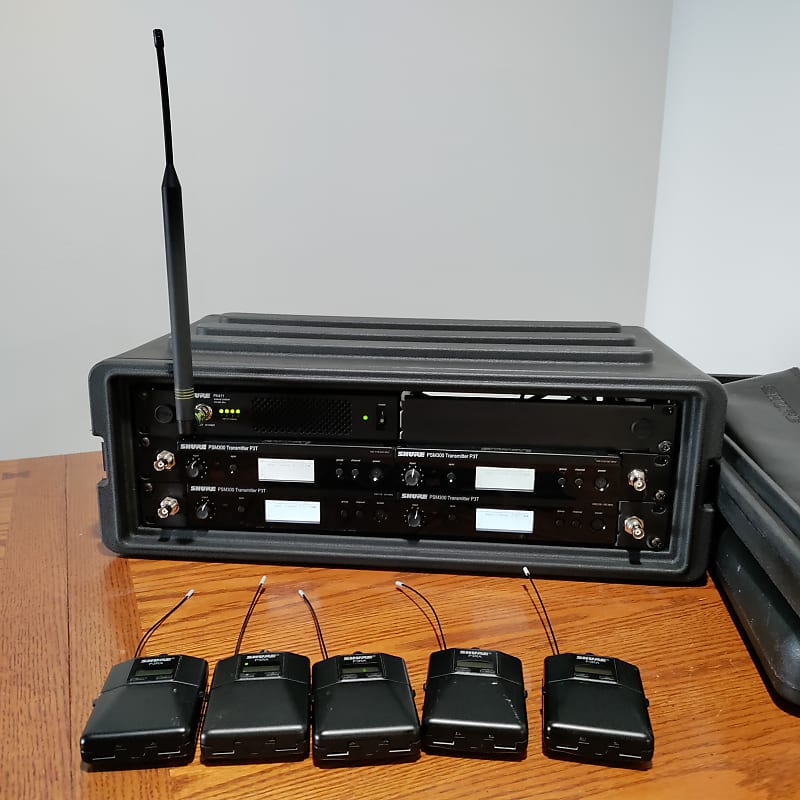 Shure PSM300 Rack + PA411 + 5 P3R Packs | Reverb