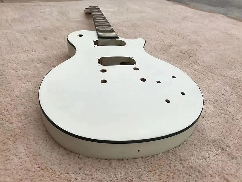 Les Paul LP Style White Guitar Body with Maple Neck and | Reverb
