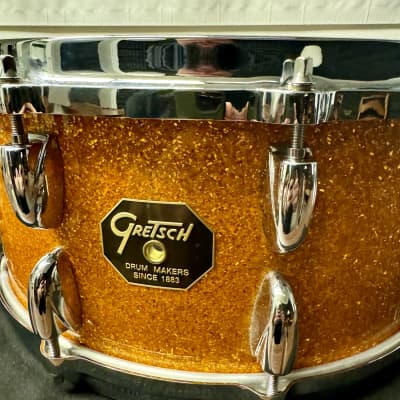 Gretsch USA Custom 6.5x14 Snare Drum 2009-2012 - Gold Glass | Reverb