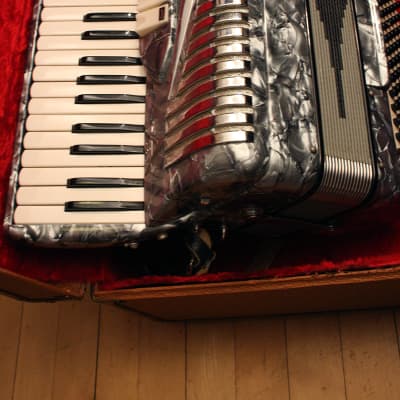 Polverini C30 Piano Accordion 1950s - Pearl Silver | Reverb