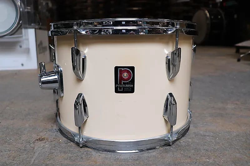 Premier 9x13 Rack Tom Drum White Vintage 1980's | Reverb
