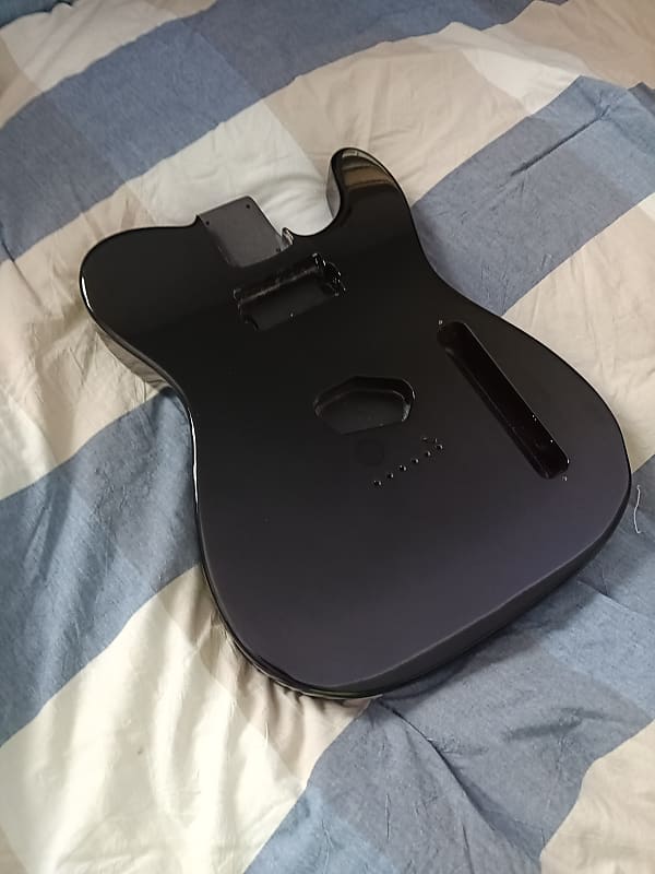 USA Made Telecaster Deluxe Style Body 2022 - Black | Reverb
