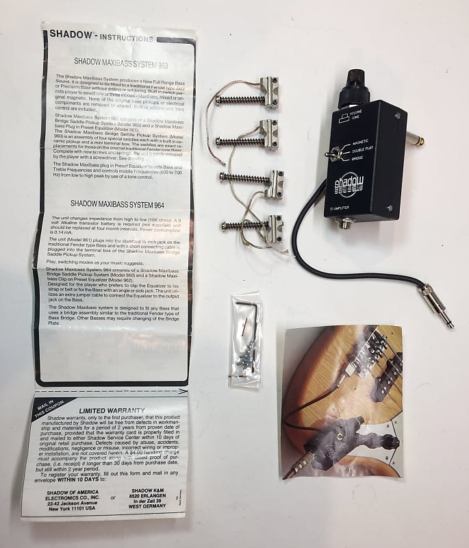Shadow Maxibass System 963 Electric Bass Saddle Pickups for | Reverb