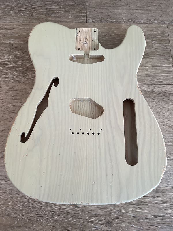 MJT Tele Thinline Body See-Thru Seafoam Lightweight Ash | Reverb