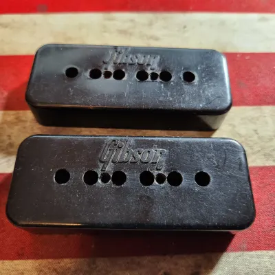 Gibson P90 Embossed Pickup Covers 1971-72 Black | Reverb