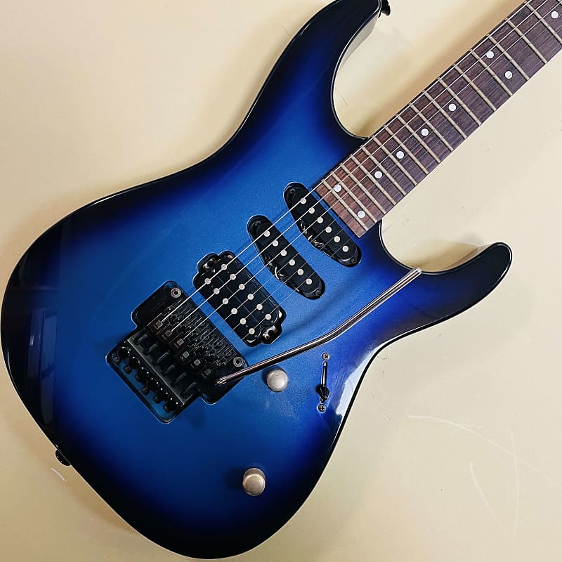Charvel CDS-055 SSH 1990s - Blue Burst Matching Headstock | Reverb