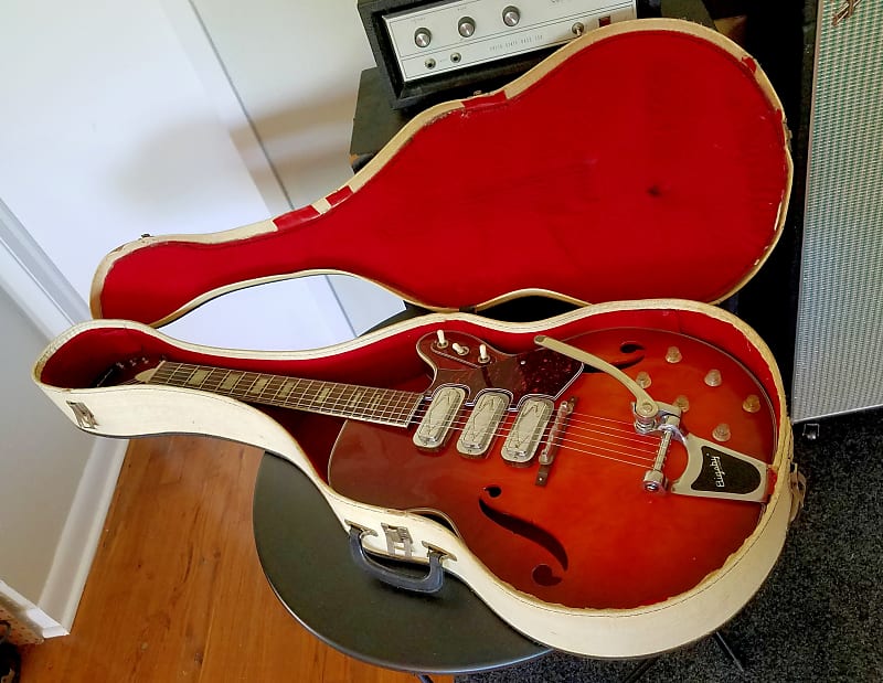 Silvertone 1454 very good 1964 - OEM case ! Best Price! Free | Reverb